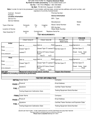 Fillable Online Virginia Test Form.pdf - American Water Fax Email Print ...