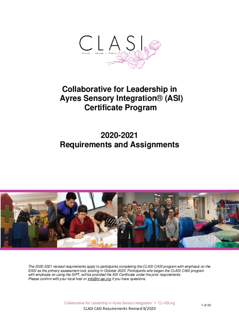 Fillable Online ASI Certificate Program (Copy) - CLASI's Fax Email ...