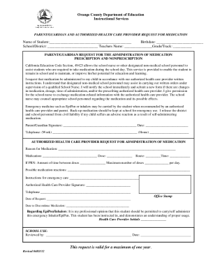 Fillable Online PARENT/GUARDIAN AND PHYSICIAN REQUEST FOR ... Fax Email ...