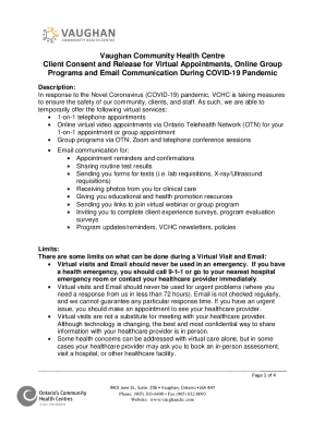 Fillable Online pcyd/ pch covid-19 pandemic player consent form ...