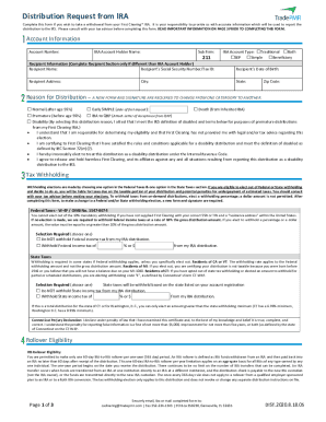 Fillable Online Distribution Request from IRA Fax Email Print - pdfFiller