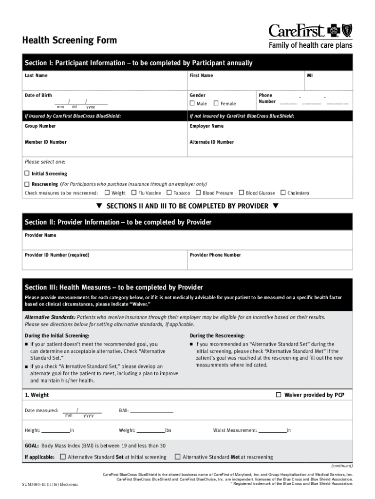 Fillable Online Health and Wellness Evaluation form. Health and ...