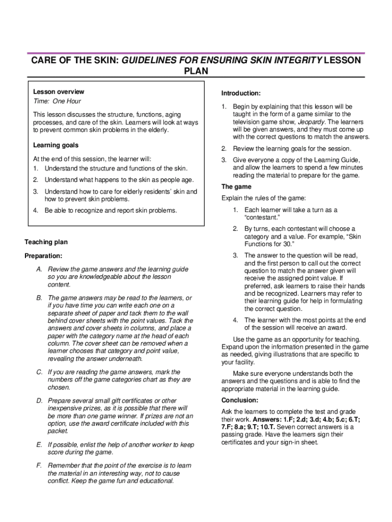 Fillable Online Aging skin and the importance of skin integrity ...