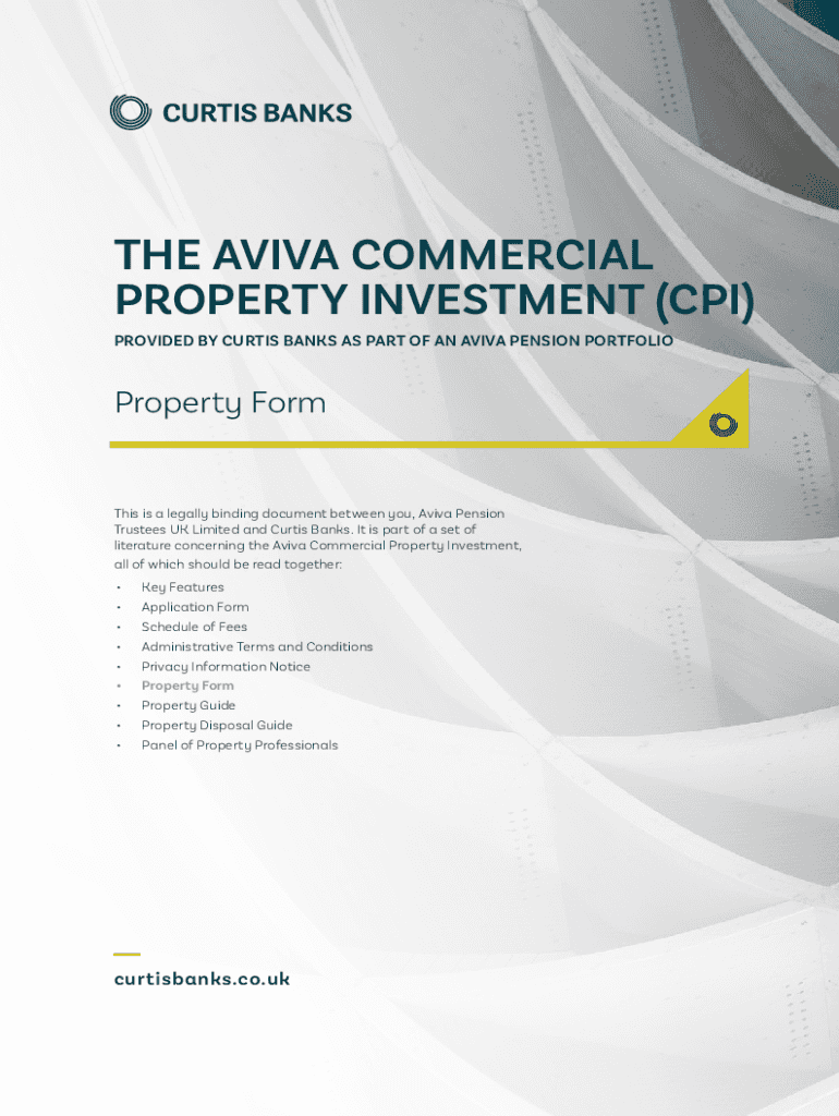 Fillable Online Property form for the Aviva Commercial Property ...