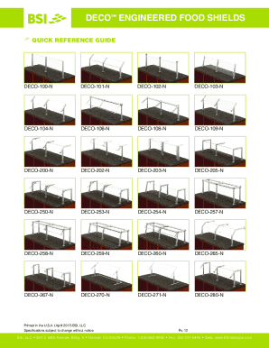 Fillable Online BSI DECO 820-N BSI, LLC Deco Engineered Self-Serve ...