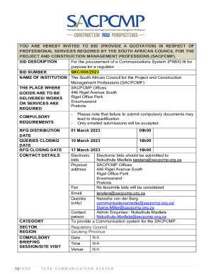 Fillable Online TORs Communication System.docx Fax Email Print - pdfFiller