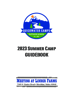 Fillable Online Summer Camp Registration - Quickwater Academy Fax Email ...