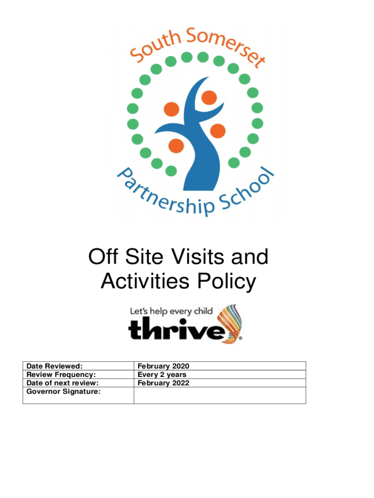Fillable Online Educational Visits and Off-Site Activities Policy ...