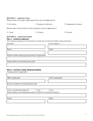 Fillable Online Community Gaming Authority Application. Use this form ...