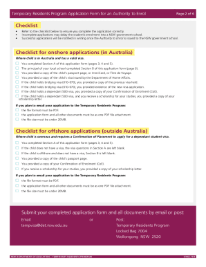 Fillable Online Temporary Residents ProgramApplication form for an ...