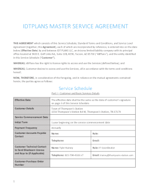 Fillable Online Service Level Agreement (SLA) Internet Dedicated ...