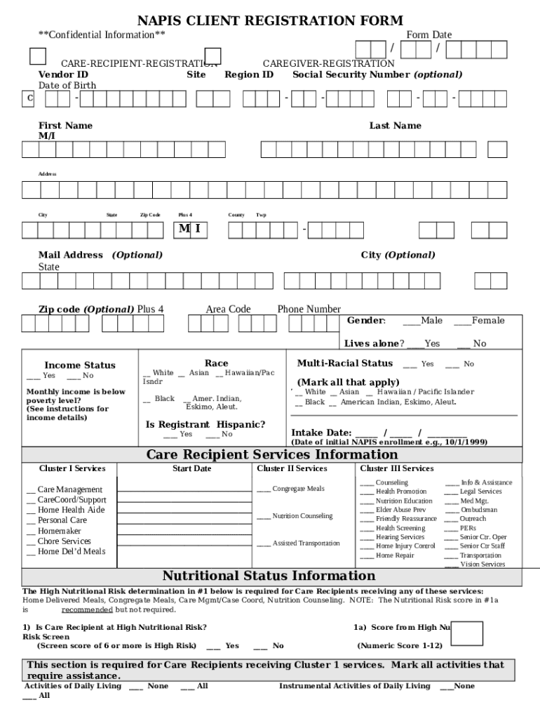 NAPIS Client Registration - aging and adult services ... Doc Template ...