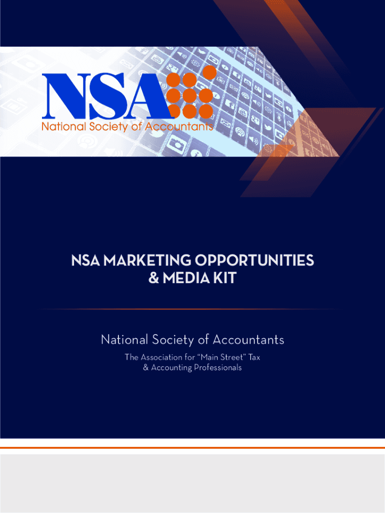 Fillable Online NSA MARKETING OPPORTUNITIES ... - online donation form ...