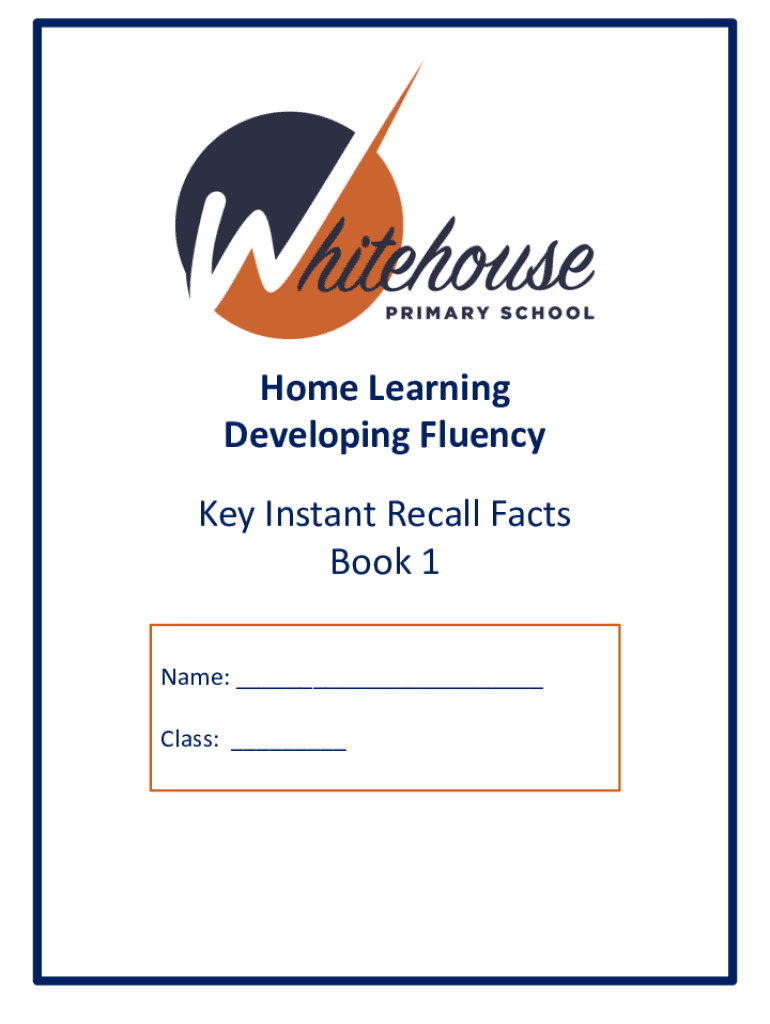 Fillable Online Key Instant Recall Facts Book 1 - Whitehouse Primary ...