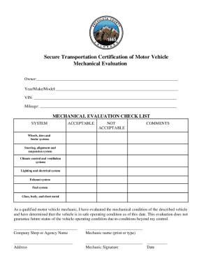 Fillable Online Secure Transportation Certificate of Motor Vehicle ...