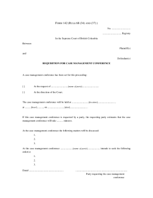 Fillable Online FORM 142 (RULE 68 (34) AND (37) ). Supreme Court Rules ...