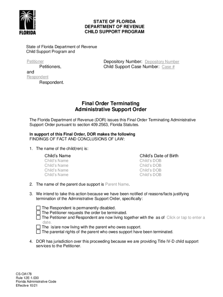 Fillable Online Make Child Support Payments - Florida Department of ...