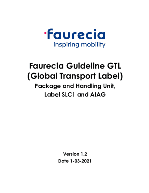 Fillable Online implementation guideline global transport label (gtl ...