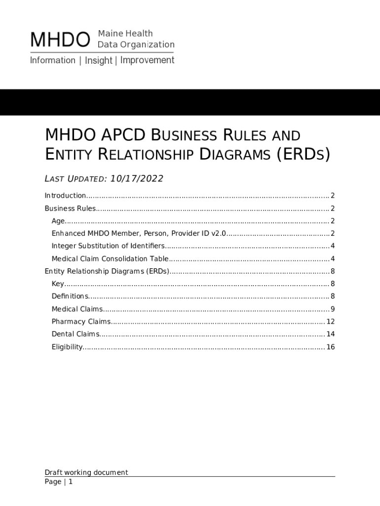 MHDO All Payer Claims Database Doc Template | pdfFiller