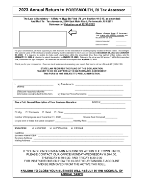 Fillable Online TANGIBLE PERSONAL PROPERTY ANNUAL RETURN2023 Fax Email ...