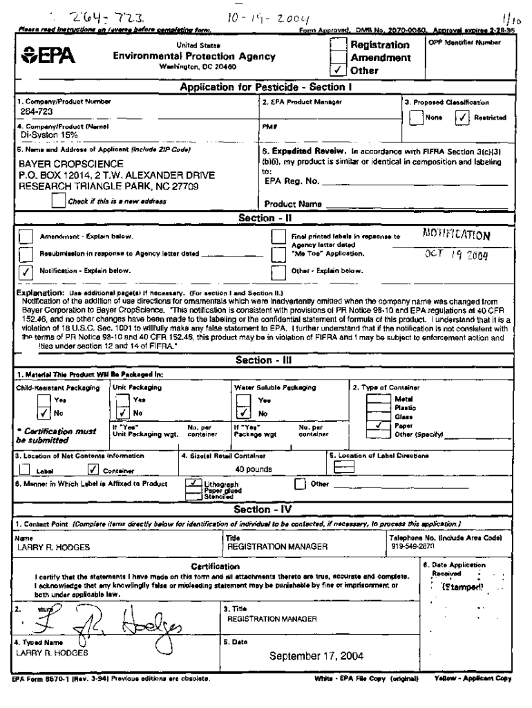 Fillable Online U.S. EPA, Pesticide Product Label, DI-SYSTON 15%, 10/19 ...