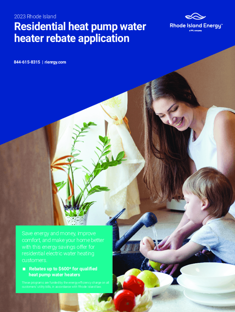 Fillable Online Residential heat pump water heater rebate application ...