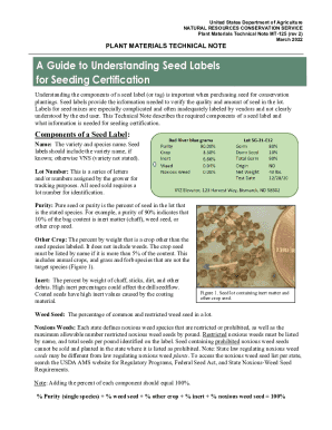 Fillable Online A Guide to Understanding Seed Tags - Fact Sheet Fax ...