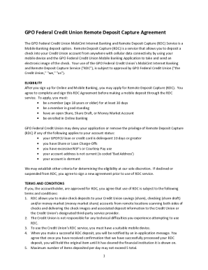 Fillable Online GPO Federal Credit Union Remote Deposit Capture ...