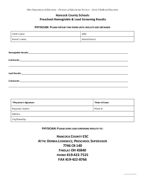 Fillable Online Preschool-Hemoglobin-Lead-Exam.pdf Fax Email Print ...