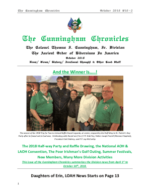 Fillable Online The Cunningham Chronicles - AOH Virginia State Board ...