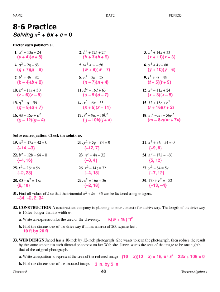Fillable Online Solving Polynomial Trinomial Equations of the form x2 ...