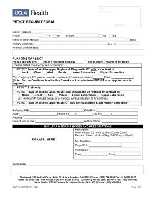 Fillable Online PET/CT REQUEST FORM - Los Angeles Fax Email Print ...