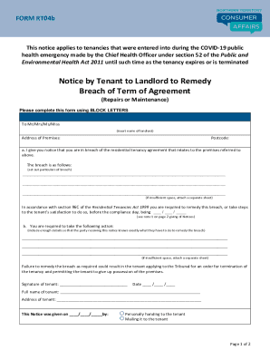 Fillable Online Form RT04b - Notice by Tenant to Landlord to Remedy ...