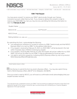 Fillable Online Student Tax Form 1098-TNorth Dakota State University ...