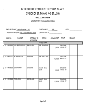 Fillable Online Small Claims Forms - Superior Court of the Virgin ...