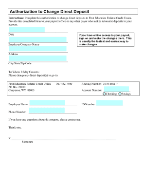 Fillable Online Switch Kit Direct Deposit Authorization Fax Email Print - pdfFiller