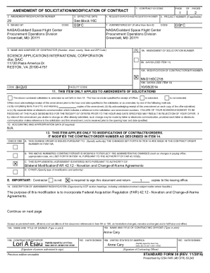 Fillable Online Bilateral Modification/FAR 42 Fax Email Print - pdfFiller