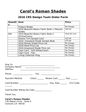 CRS-Tools-Order-.doc Doc Template | pdfFiller