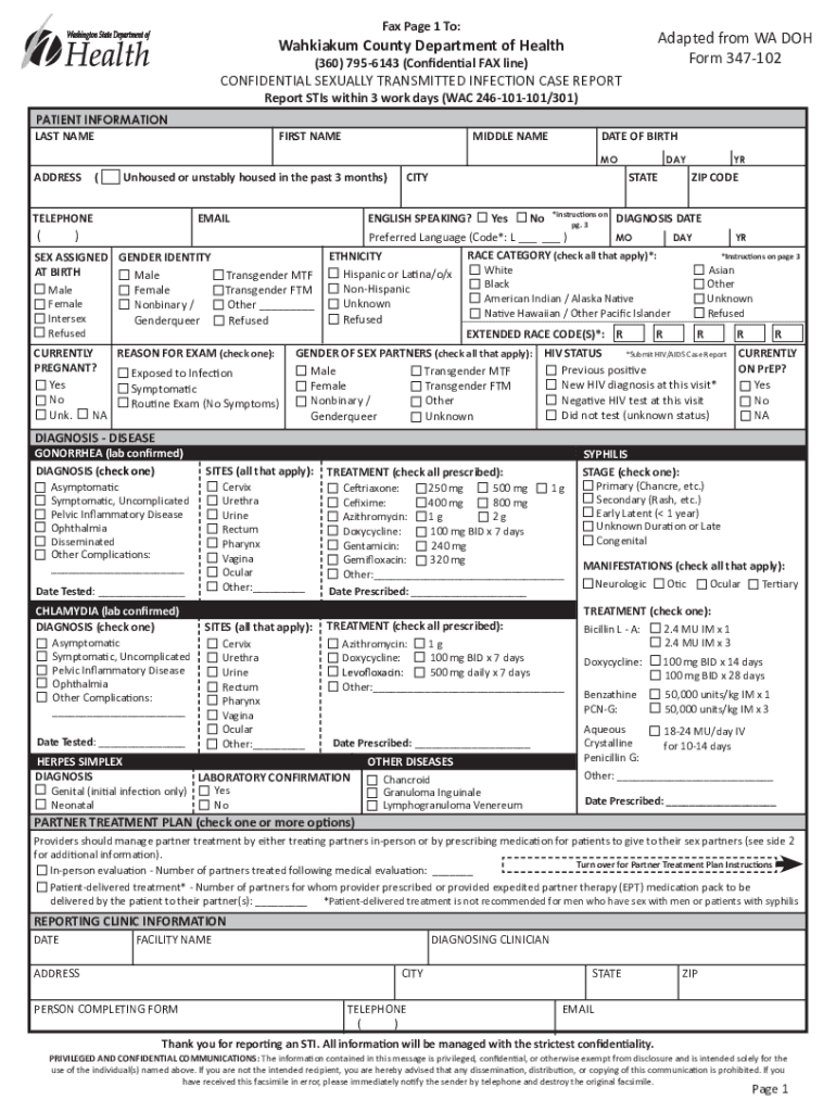 Fillable Online doh wa Forms and ResourcesWahkiakum County, WA Fax ...