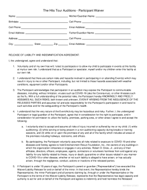 Fillable Online MLS Waiver of Liability Form Student Name Birth Date ...