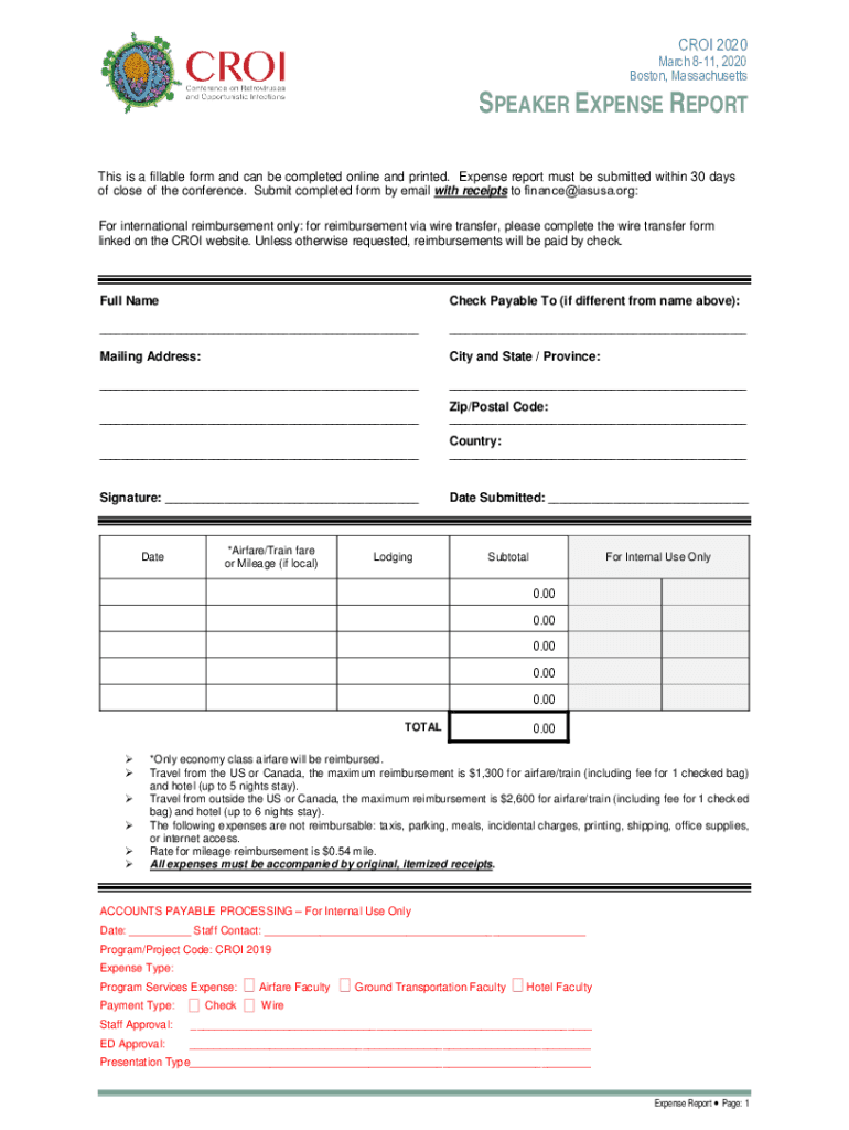 Fillable Online Expense Report Form Pdf - Fill Online, Printable ...