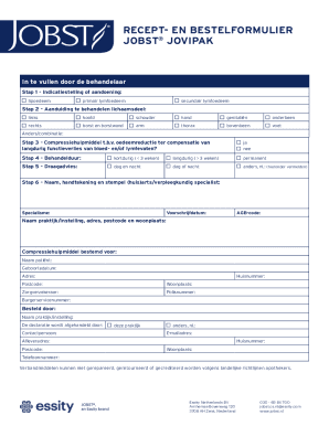 Invulbaar Online RECEPT- EN BESTELFORMULIER JOBST JOVIPAK Faxnummer ...