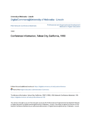 Fillable Online digitalcommons unl POD Network Conference Materials ...