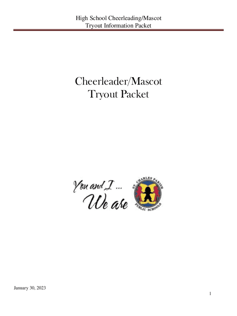 Fillable Online TRYOUT APPLICATION PACKET (Cheerleader/Stunt Man/ ... Fax Email Print - pdfFiller