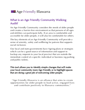 Fillable Online Age Friendly Community Walking Audit template Fax Email ...