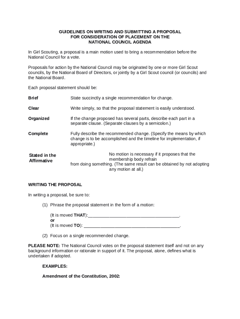 guidelines on writing and submitting a proposal Doc Template | pdfFiller