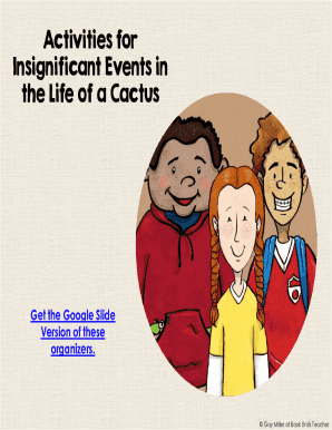 Fillable Online Activities for Insignificant Events in the Life of a ...