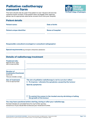 Fillable Online Radiotherapy consent form for breast cancer Fax Email ...