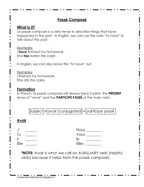 Fillable Online How to master le pass compos when speaking French Fax Email Print - pdfFiller