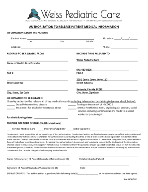 Fillable Online authorization-to-release-obtain-patient-information ...